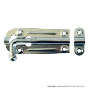 Ferrolho Redondo 2.1/2" Aço Zincado Ouro Preto | Casa+Fácil - casamaisfacil