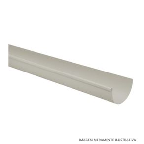 Calha PVC Pluvial 3 Metros Bege Amanco | Casa+Fácil - casamaisfacil